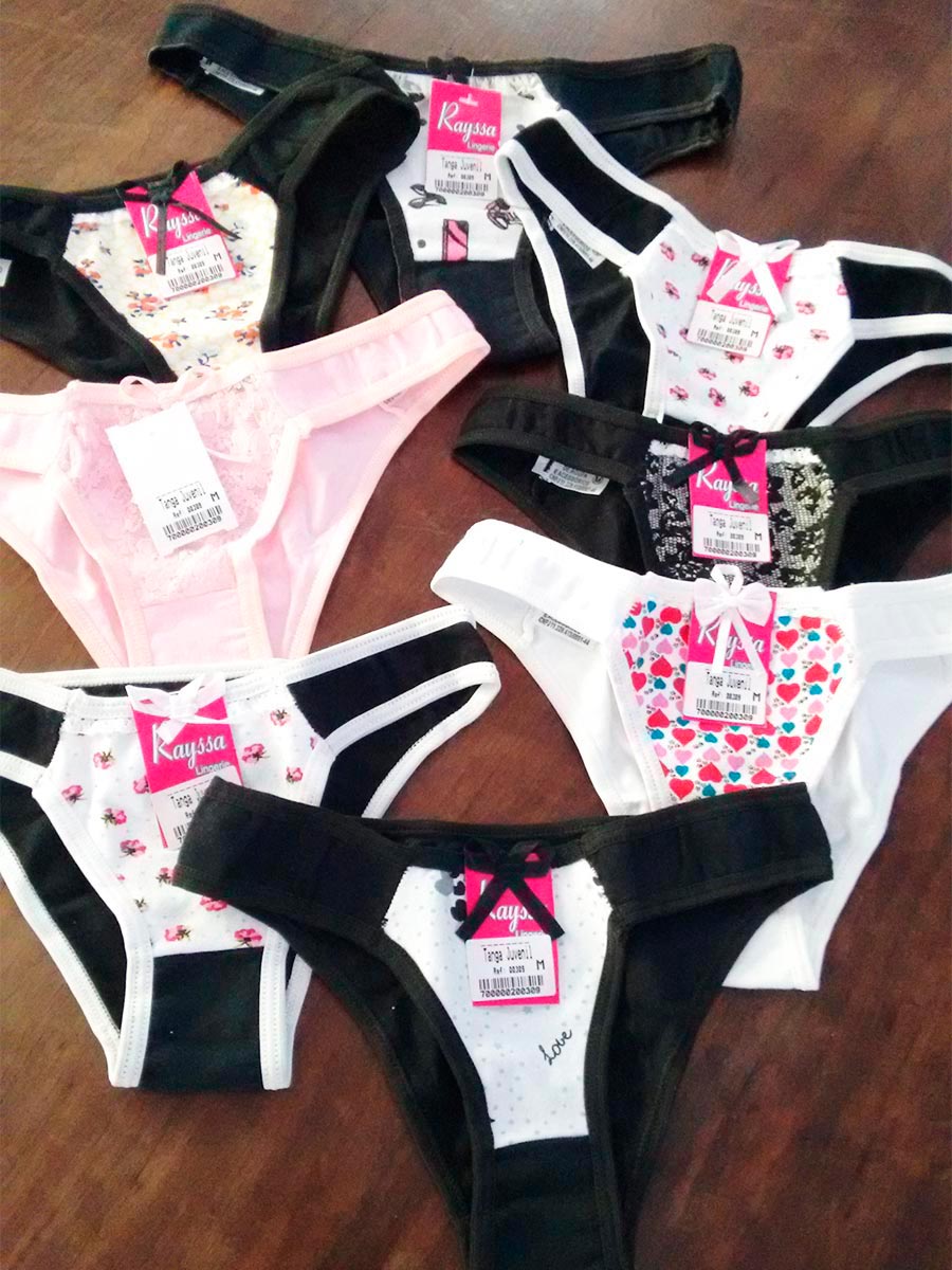 Kit Tanga Juvenil com 3 peças - Lingerie BR - Atacado para