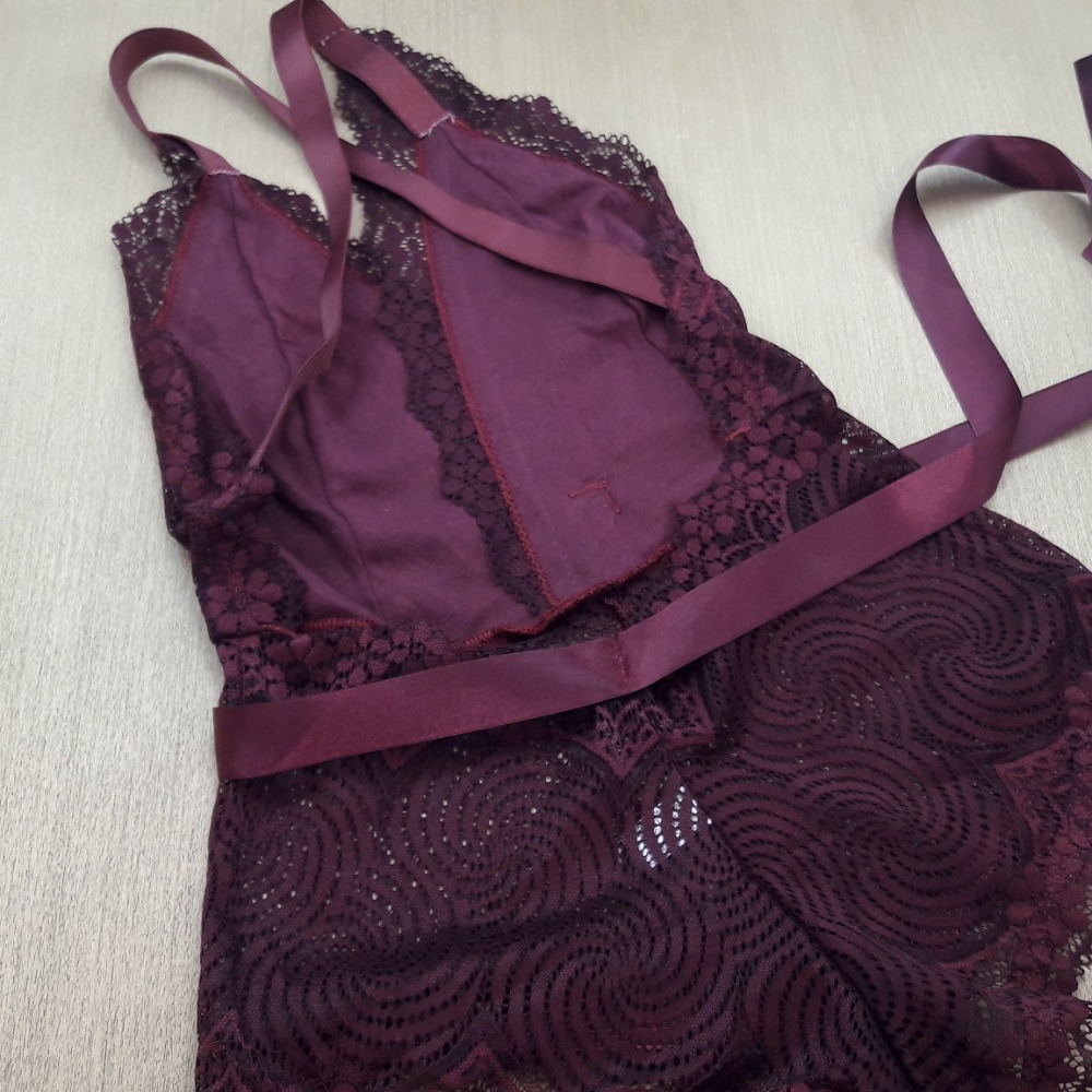 Body Renda Detalhe Fita de Cetim - Lingerie BR - Atacado para